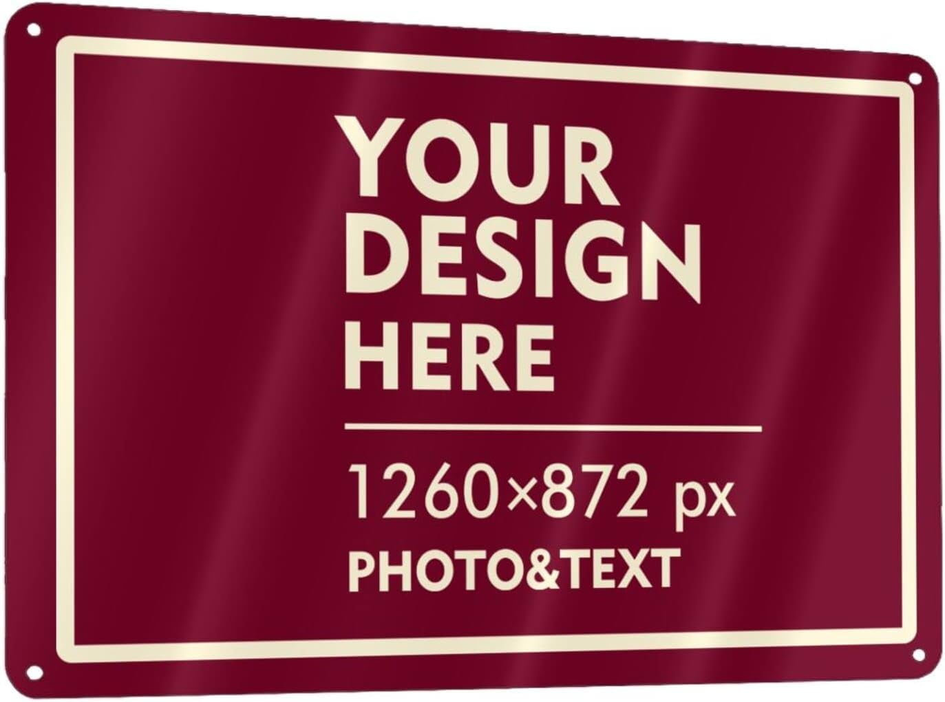 Custom Signs Outdoor Metal Sign - 12 x 8 Personalized Aluminum Rust ...