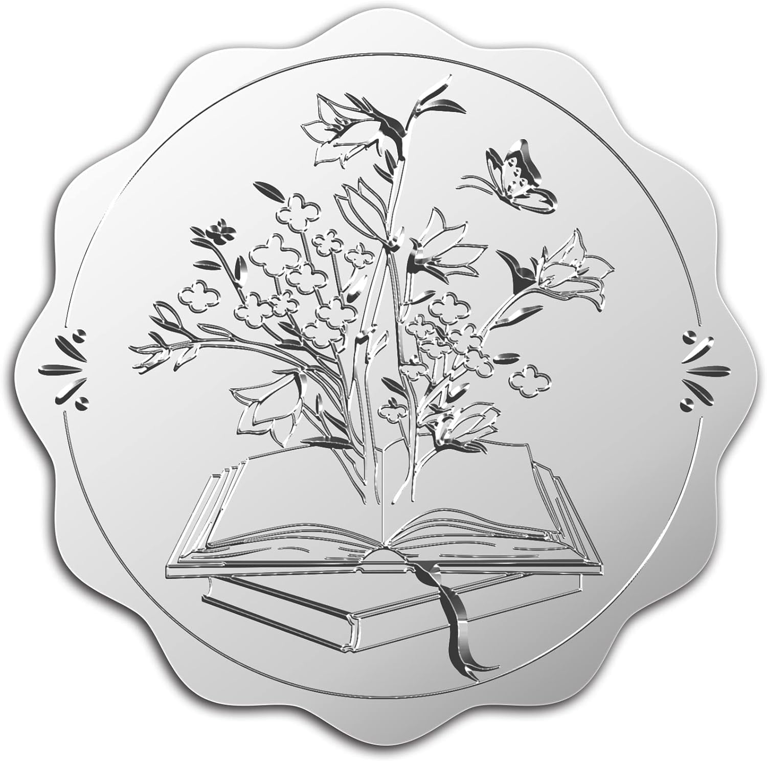 Custom Silver Foil Embossed Picture Sticker Award Certificate Seals ...