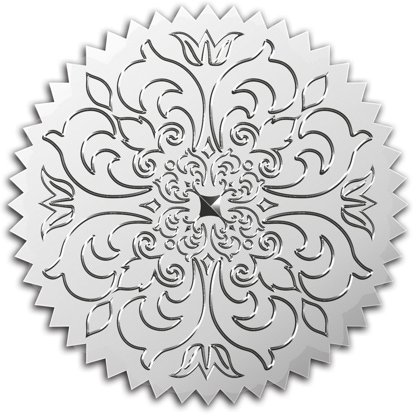 Custom Silver Foil Embossed Picture Sticker Award Certificate Seals ...