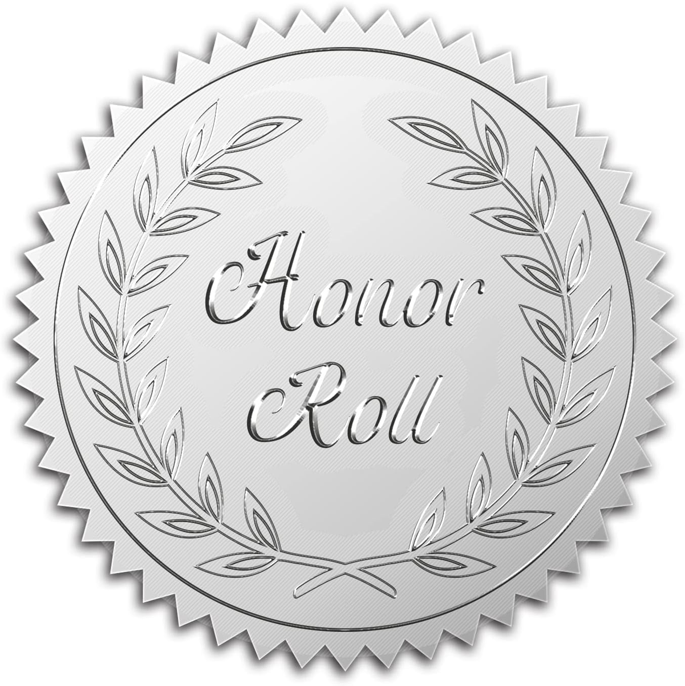 Custom Silver Foil Embossed Picture Sticker Award Certificate Seals ...