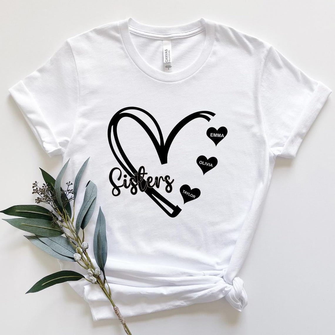 Custom Sisters T Shirt, Sisters Clothing, Sister Matching Shirts ...