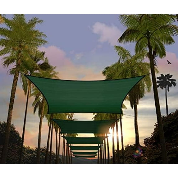 Custom Size 10' x 14' Green Rectangle Square Sun Shade Sail Order to ...