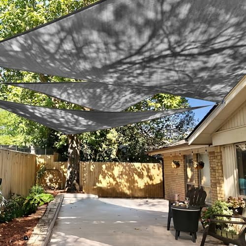 Custom Size 20'x20'x28.3'Charcoal Sun Shade Sail Right Triangle UV ...