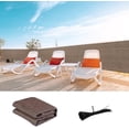 Custom Size 3.3'x26' Brown Balcony Privacy Screen,UV Block Privacy ...
