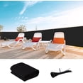 Custom Size 3.3'x4' Black Balcony Privacy Screen,UV Block Privacy Fence ...