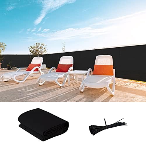 Custom Size 3'x2' Black Balcony Privacy Screen,UV Block Privacy Fence ...