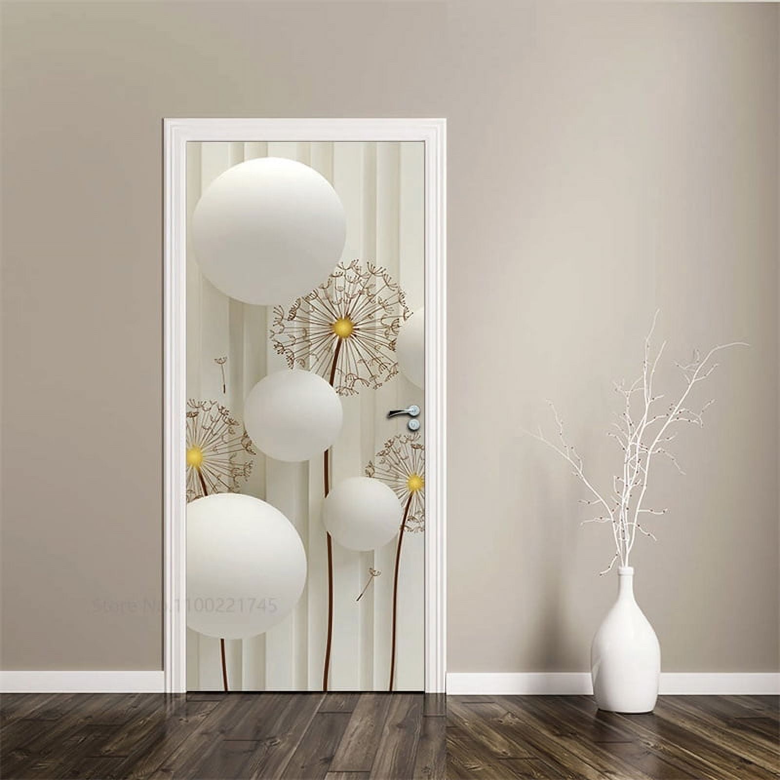 Custom Size 3D Door Sticker Adhesive Geometric Landscape Door Sticker ...