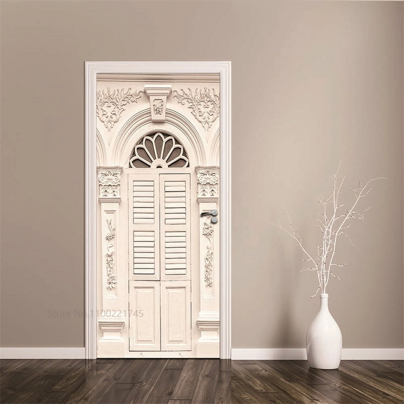 Custom Size 3D Door Sticker Adhesive Geometric Landscape Door Sticker ...