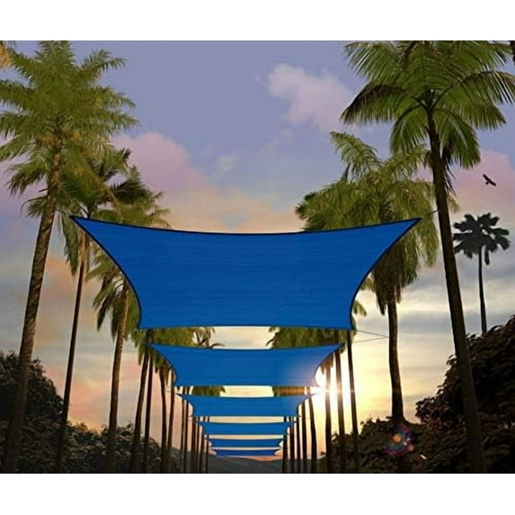 Custom Size 9' x 12' Blue Rectangle Square Sun Shade Sail Order to Make ...