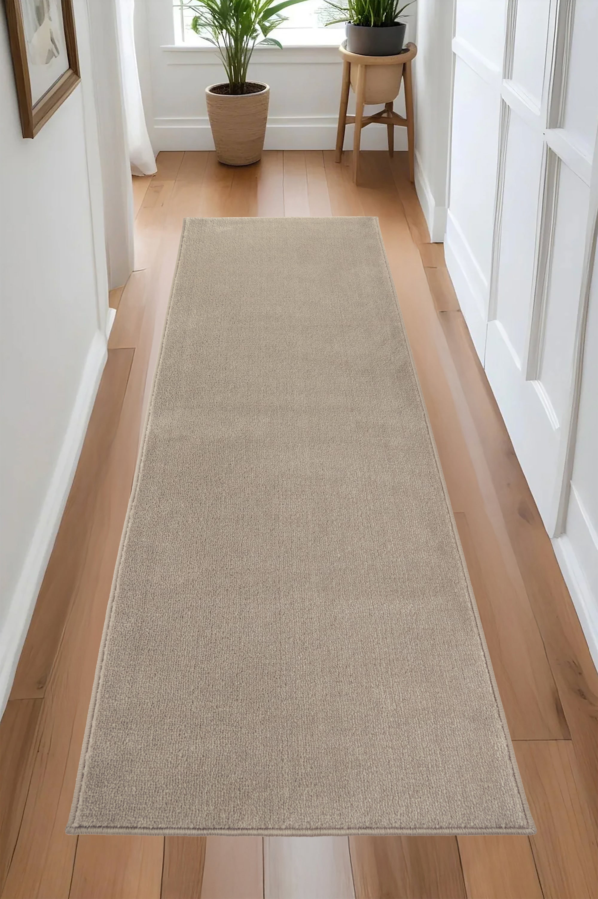 Custom Size Anti-Slip Machine Washable Soft Pile Sandy Gray Carpet ...