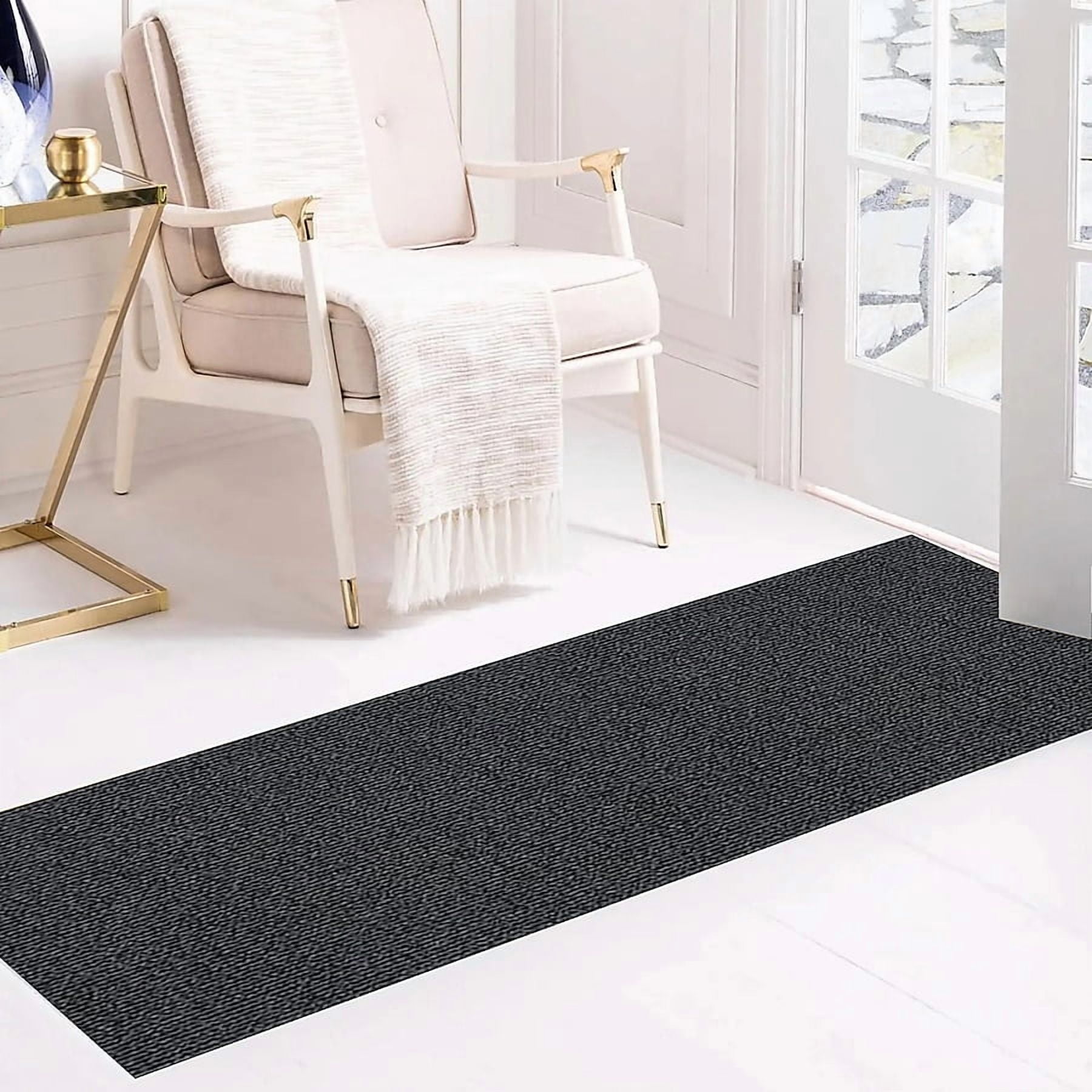 Custom Size Hallway Runner Rug Blue Color 26 or 31 inch Wide Select ...