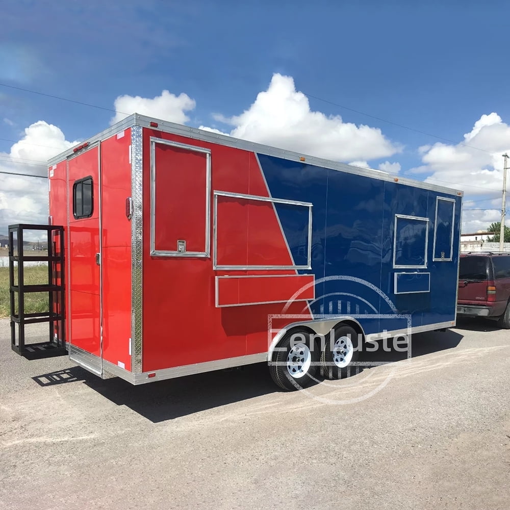 Custom Size Mobile Kitchen Fast Food Carts Taco Truck Chicken Food Van ...