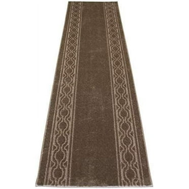 Custom Size Runner Rug Cappuccino Beige Color Greek Key Meander Design ...