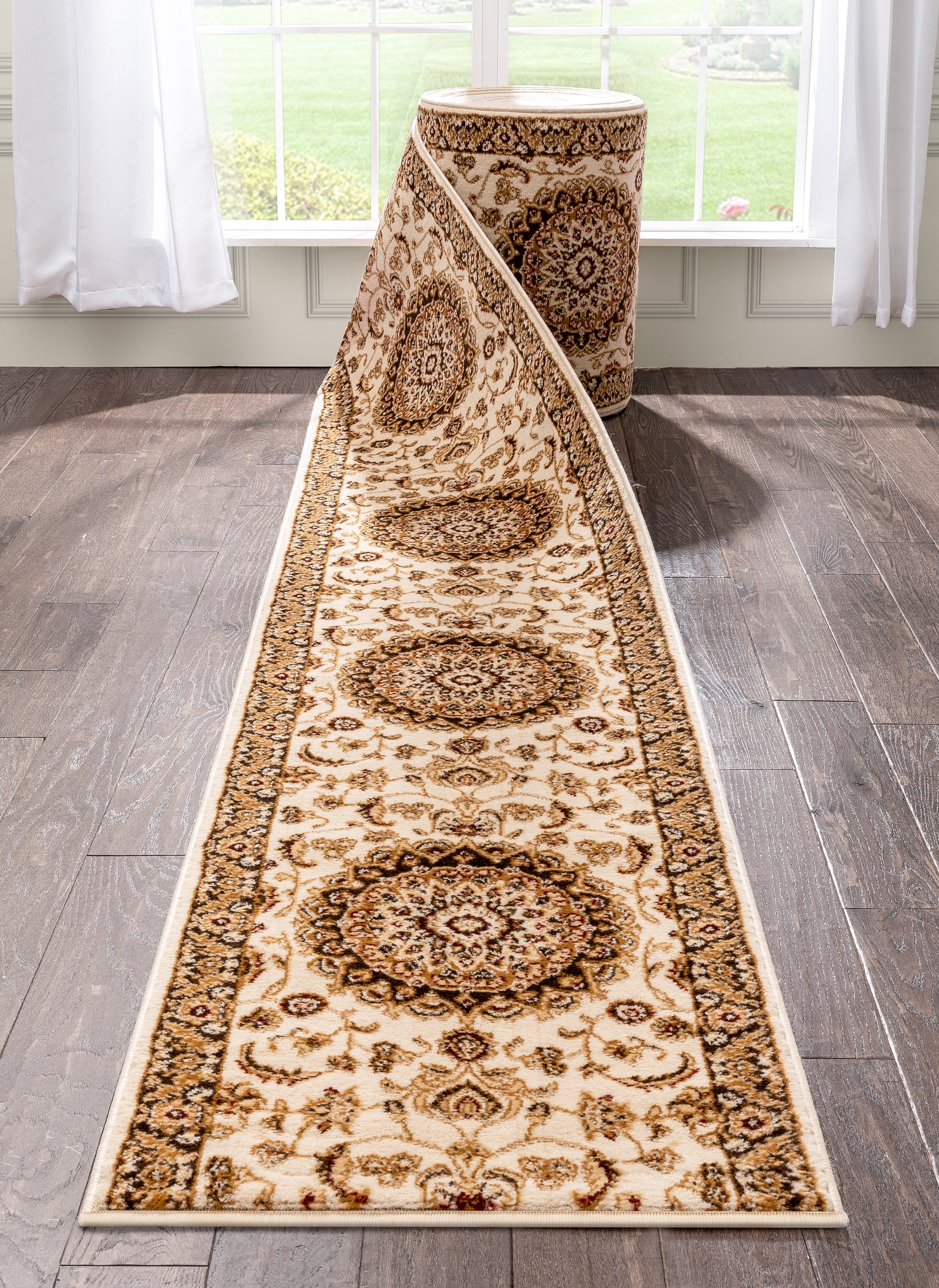 Custom Size Runner -Choose Your Length - Delos Ivory -Traditional ...