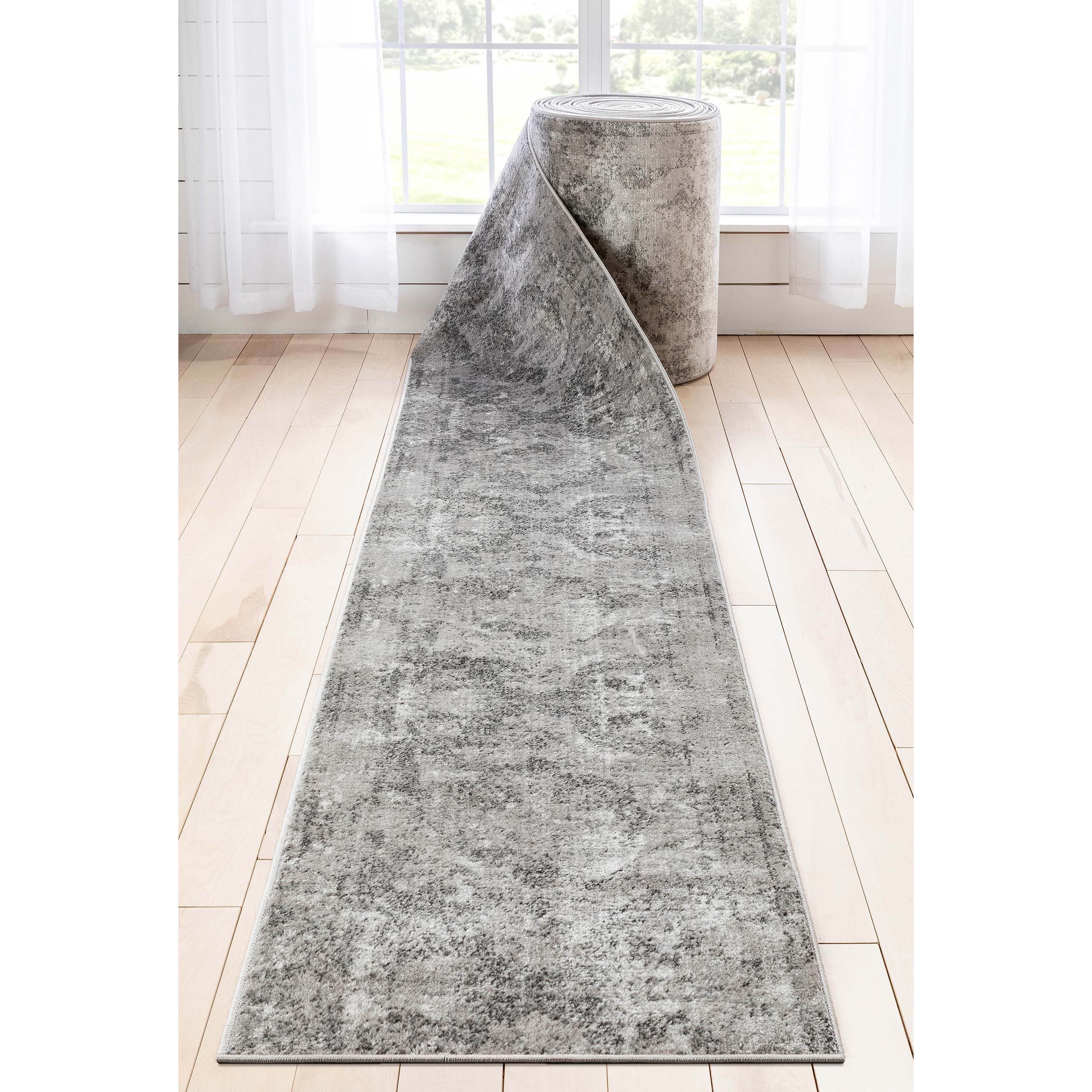 Custom Size Runner - Choose Your Length - Patras Grey Vintage Medallion ...