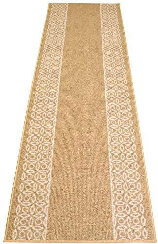 Custom Size Runner Rug Berber Chain Border Beige Design Rug Runner 26 ...