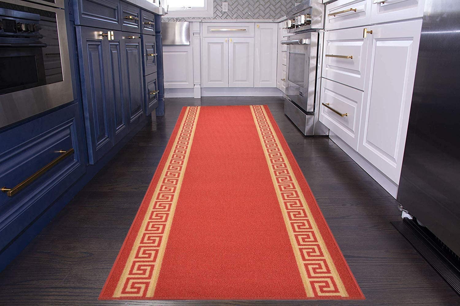 Customer reviews for Custom Size Runner Rug Bordered Greek Key Meander ...