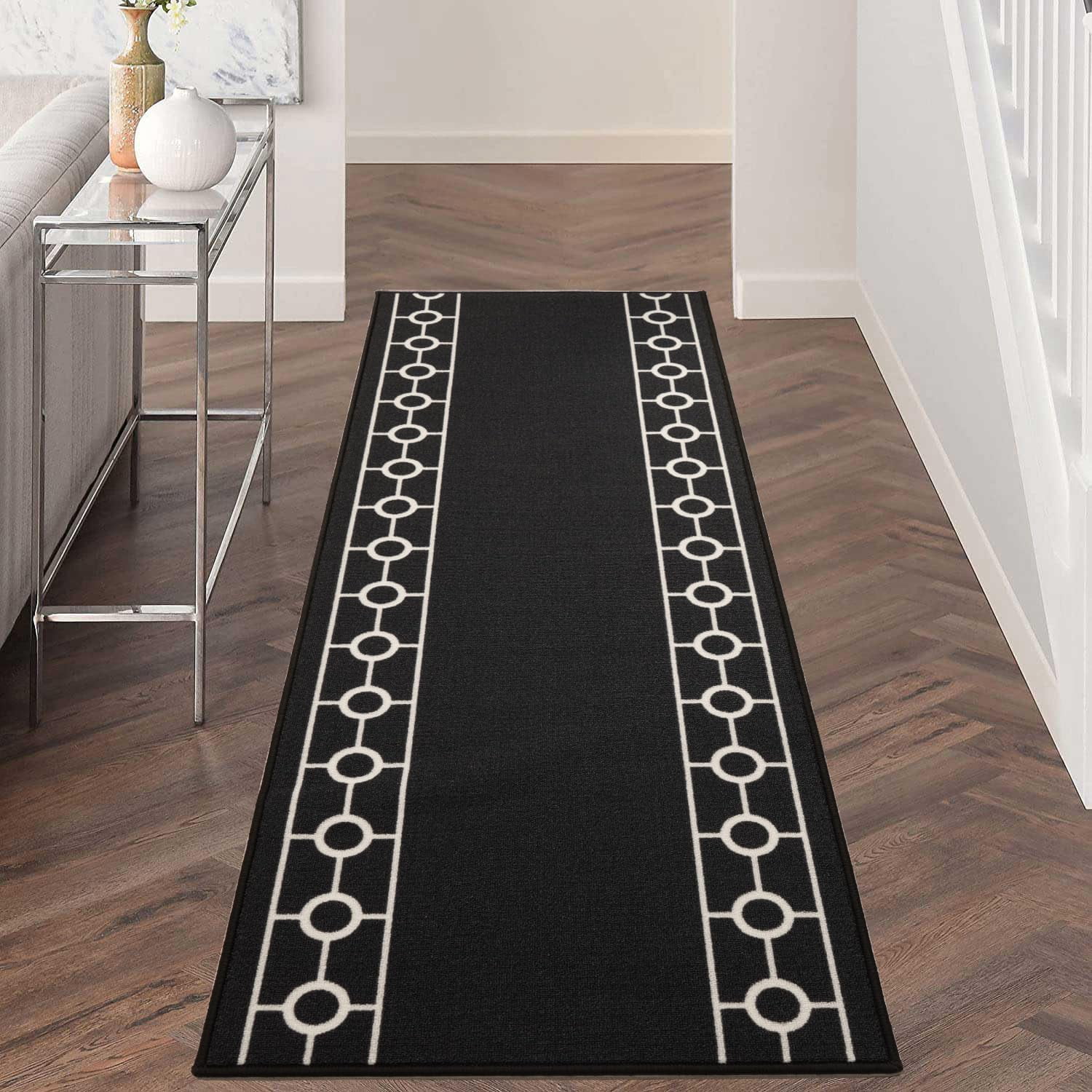 Custom Size Runner Rug Chain Border Design Extra Long Runner Rugs for ...
