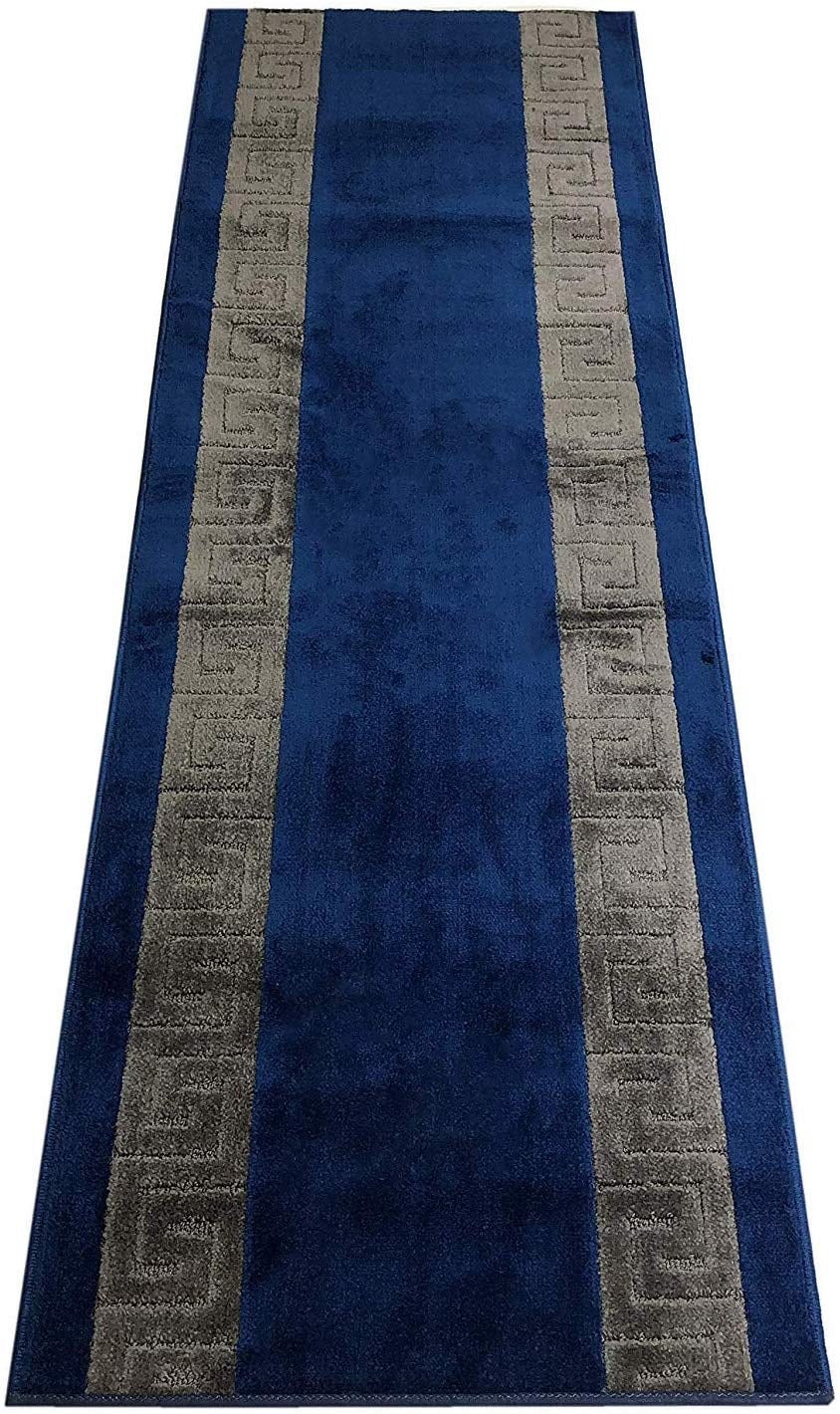 Custom Size Runner Rug Meander Greek Key Design Cut to Size Rug Runner ...