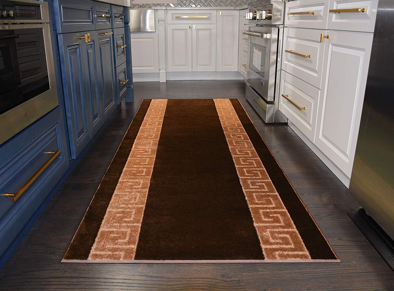 Custom Size Runner Rug Meander Greek Key Design Cut to Size Rug Runner ...