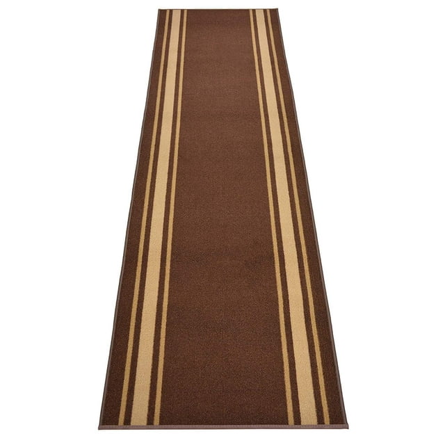 Custom Size Runner Rug Skid Resistant Backing Bordered Rug Runner Solid ...