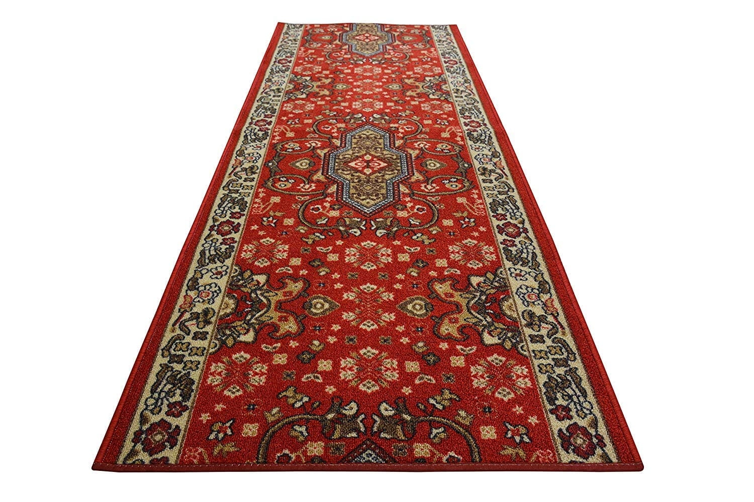 Extra-Long Low Pile Runner Rug Skid Resistant Backing Rug Runner Orient ...