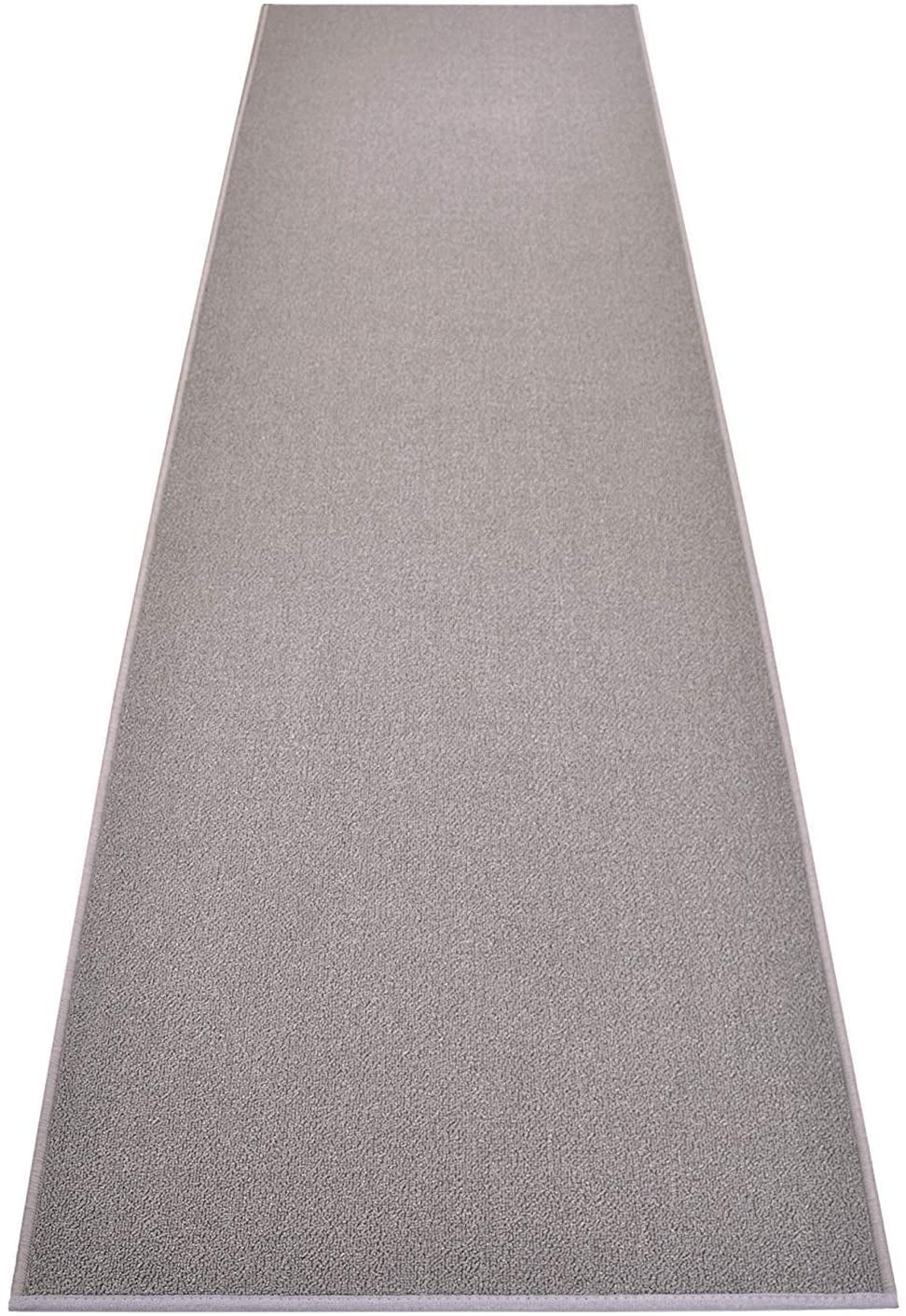 Custom Size Runner Rug Skid Resistant Backing Rug Runner Solid Grey ...