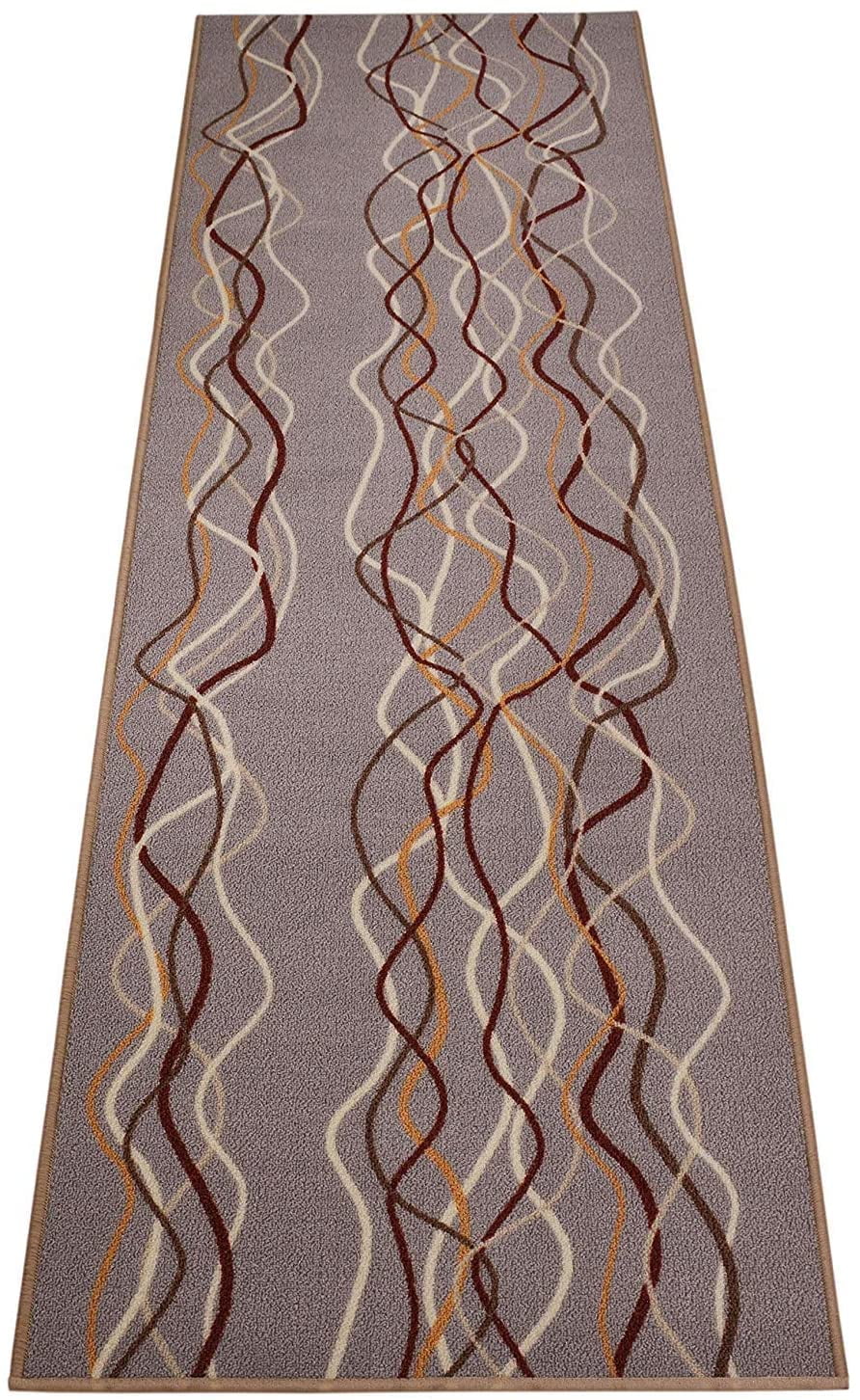 Custom Size Skid Resistant Backing Rug Runner Stripes Design Cut to ...