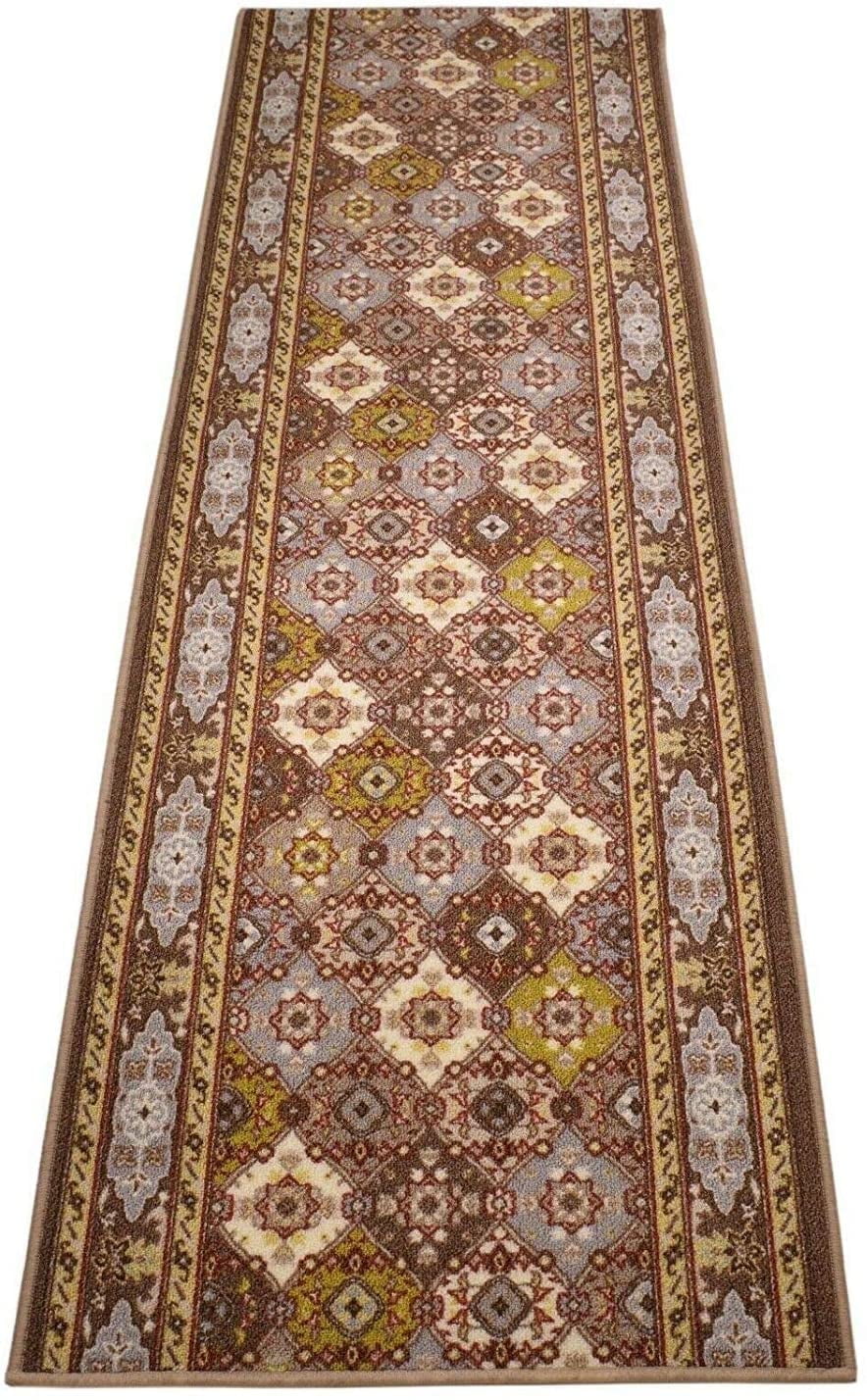 Extra-Long Low Pile Runner Rug Skid Resistant Backing Rug Runner ...