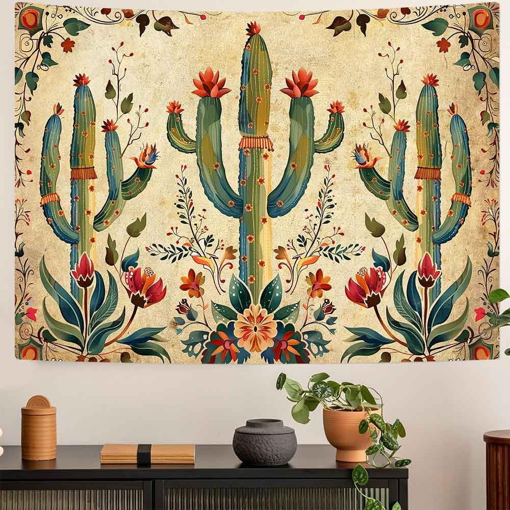 Custom Size Tapestry Western Scenery Wall Tapestry Cactus Tapestries ...