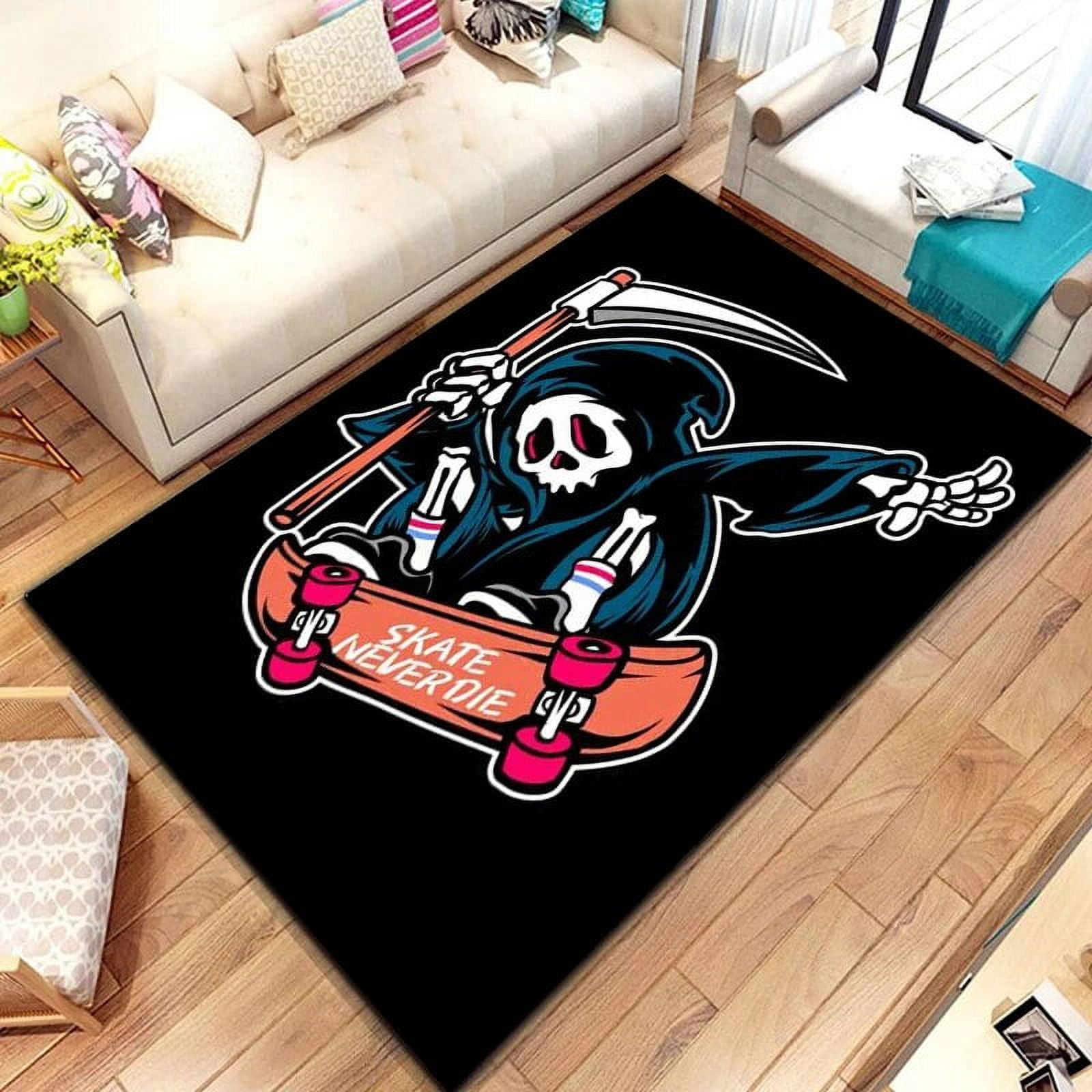 Custom Skateboard Logo Printed Carpet Fashion Yoga Mat Non-slip Area ...