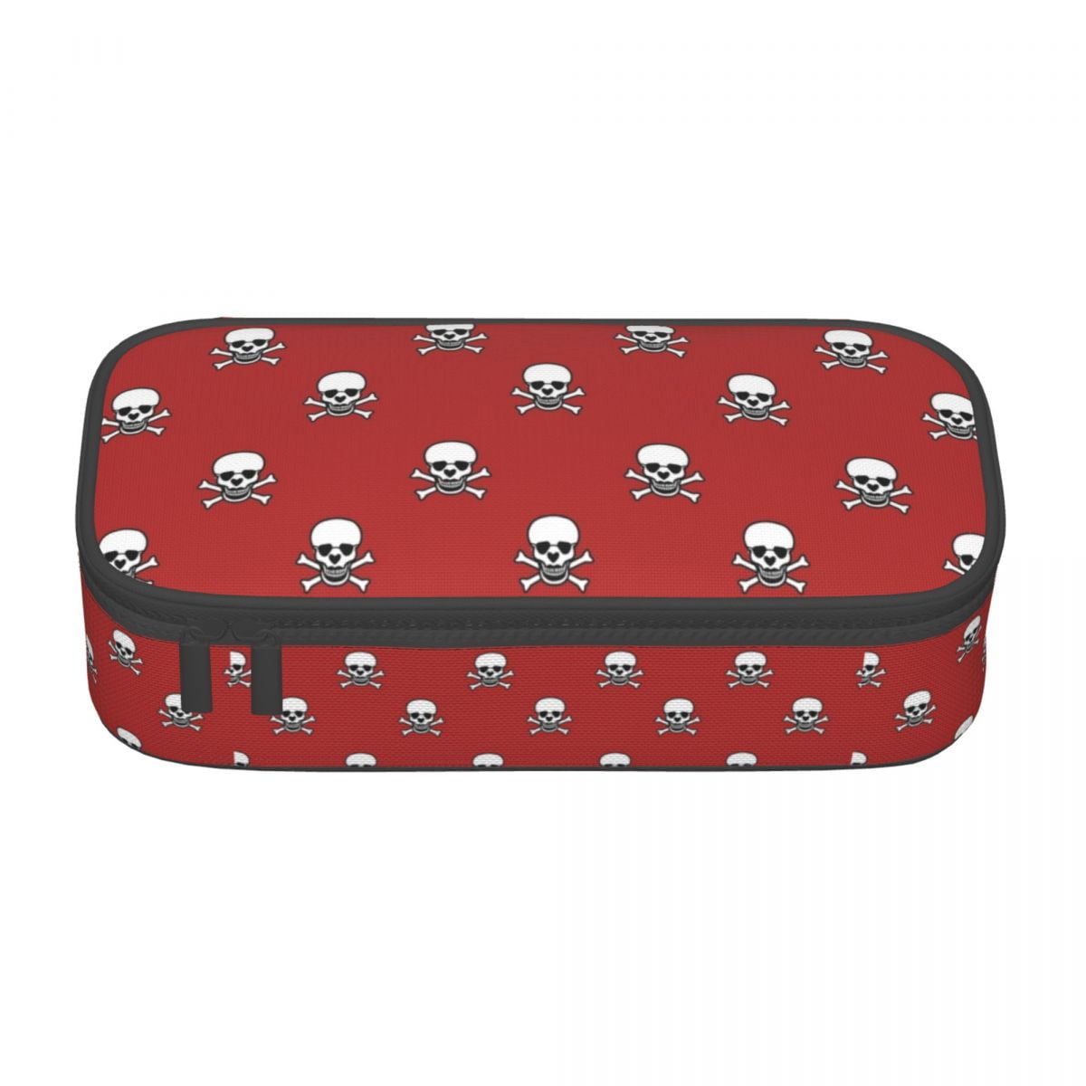 Custom Skull Print Kawaii Pencil Case Large Capacity Horror Skeleton ...