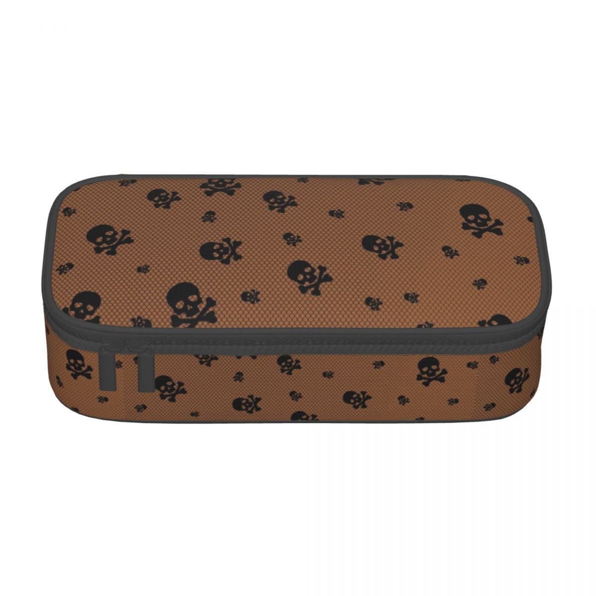Custom Skull Print Kawaii Pencil Case Large Capacity Horror Skeleton ...