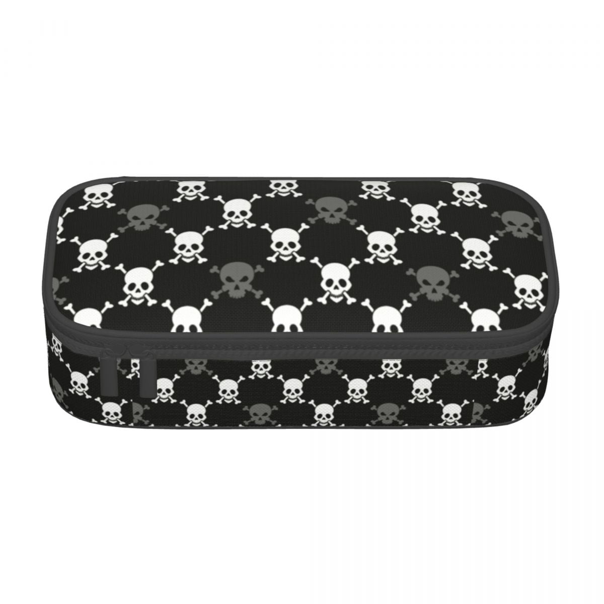 Custom Skull Print Kawaii Pencil Case Large Capacity Horror Skeleton ...