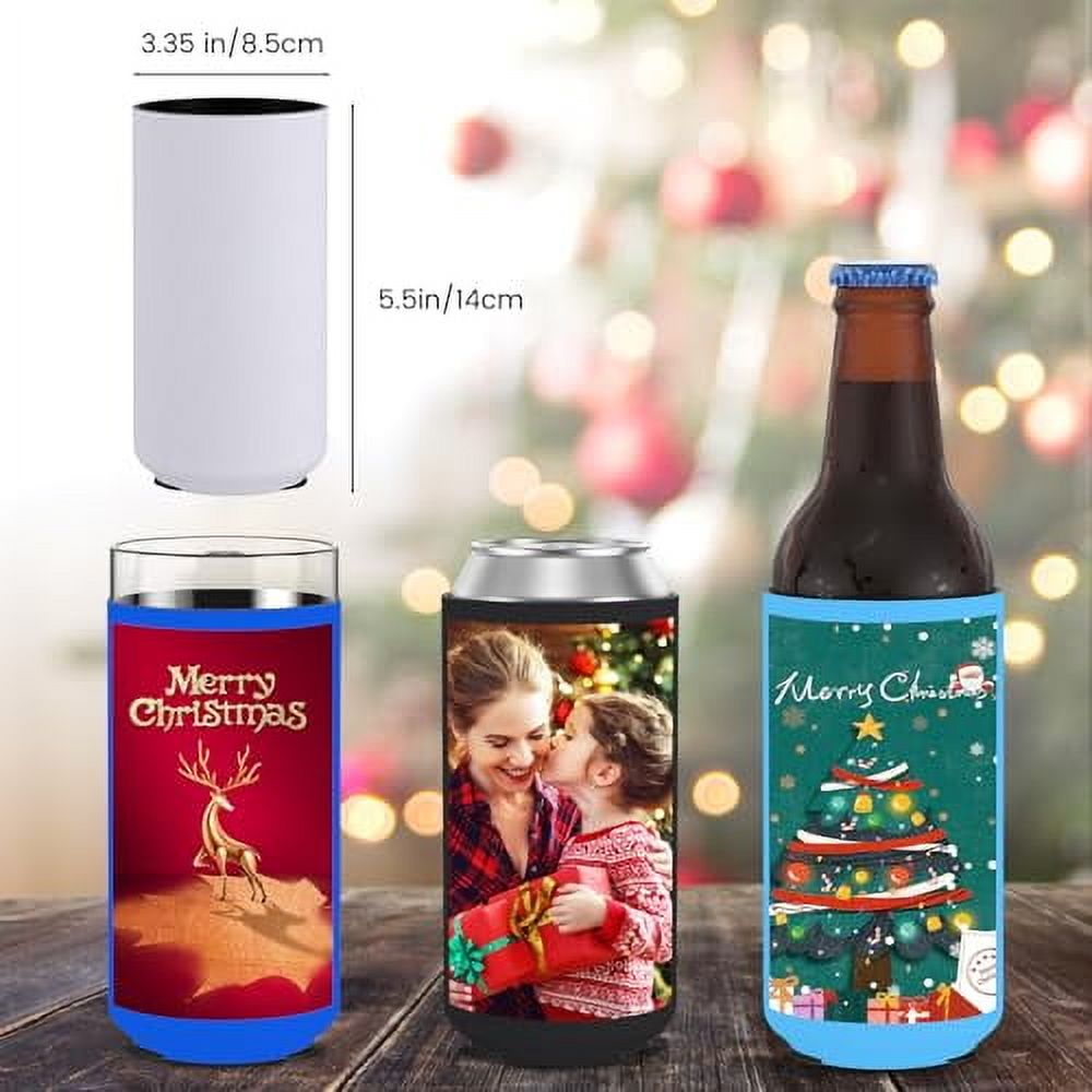 Custom Slim Can Coolers 12 Pack Bulk Personalized Logo, Photo or Text ...