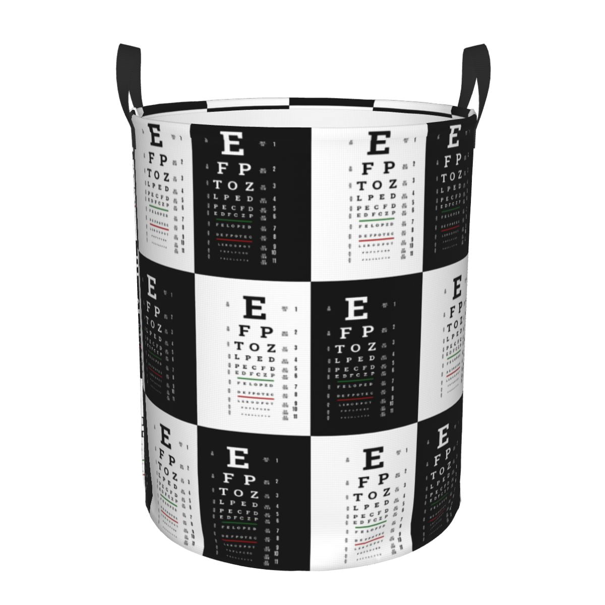 Custom Snellen Chart Eye Test Laundry Basket Foldable Large Clothes ...