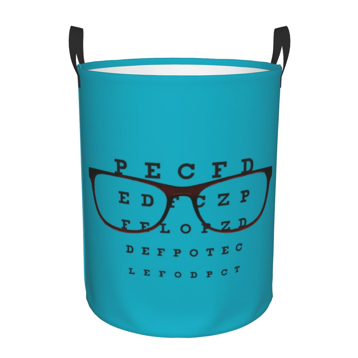 Custom Snellen Chart Eye Test Laundry Basket Foldable Large Clothes ...