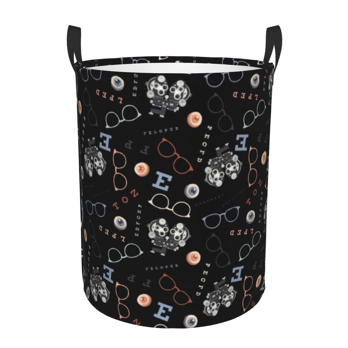 Custom Snellen Chart Eye Test Laundry Basket Foldable Large Clothes ...
