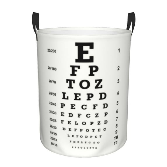 Custom Snellen Eye Chart Laundry Basket Foldable Optometrist Optician ...