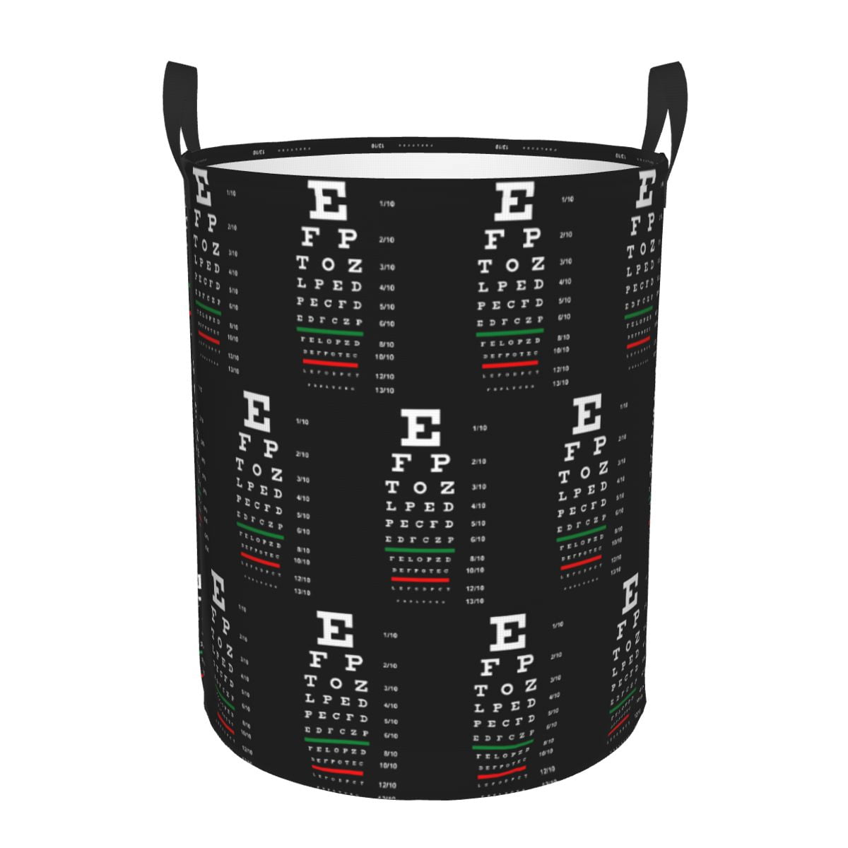 Custom Snellen Eye Chart Laundry Basket Foldable Optometrist Optician ...