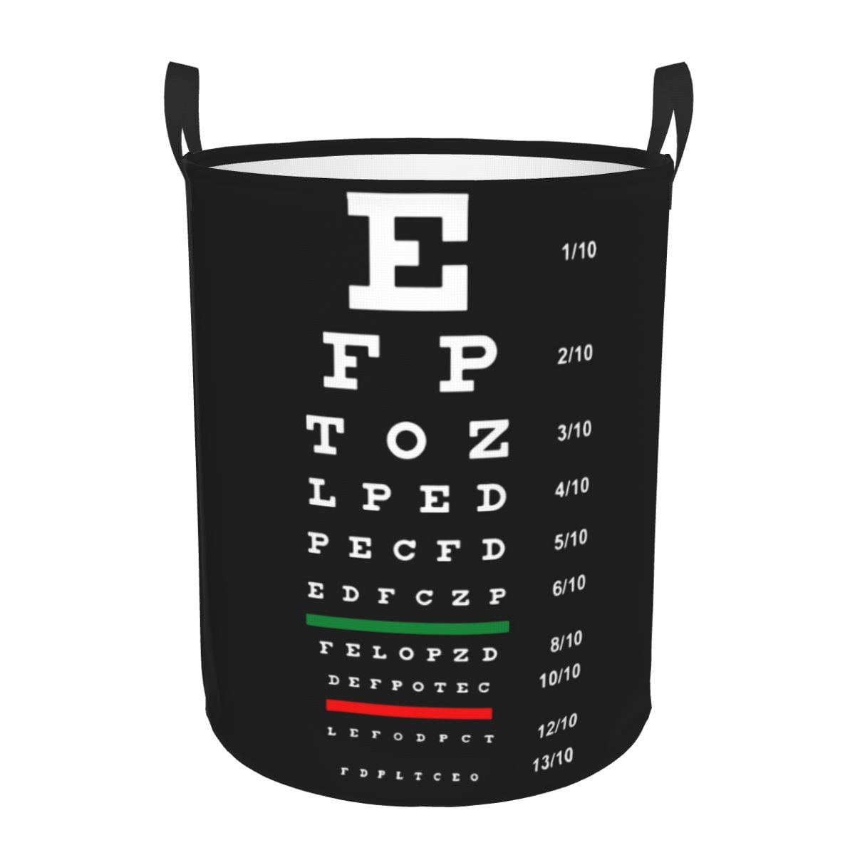 Custom Snellen Eye Chart Laundry Basket Foldable Optometrist Optician ...