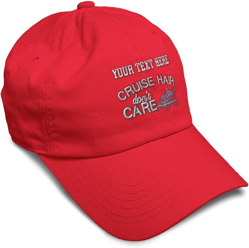 Custom Soft Baseball Cap Cruise Hair Don't Care Love Dad Hats for Men ...