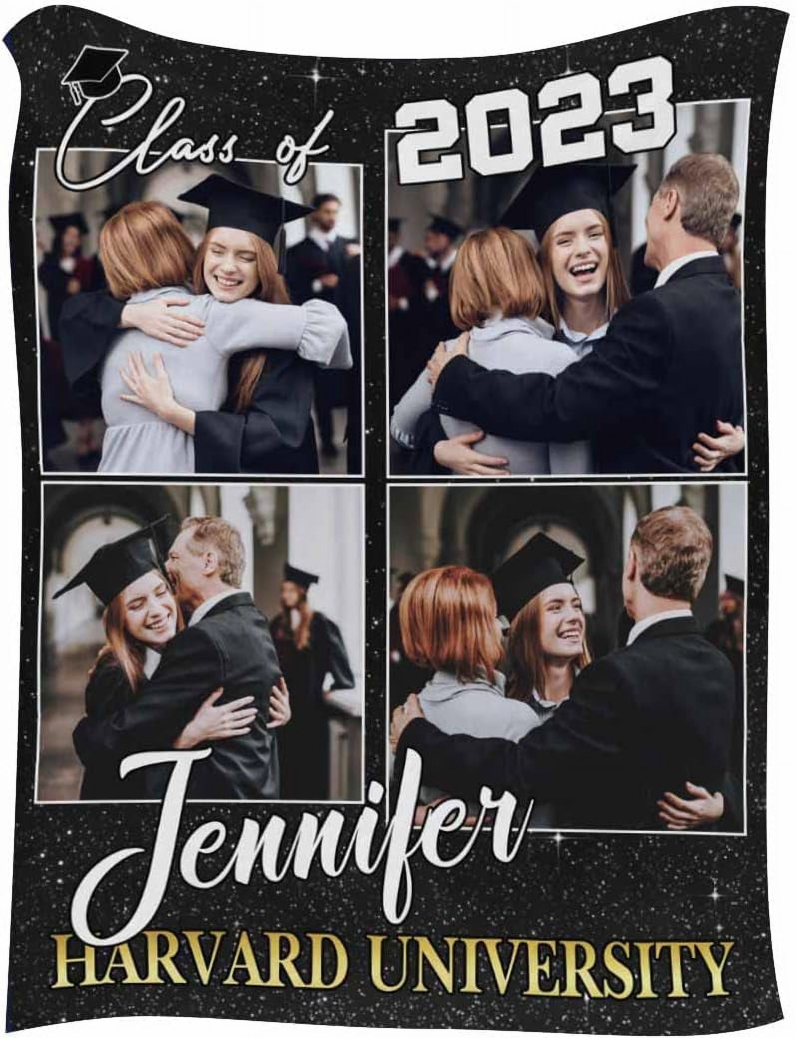 Custom Soft Blanket with Photos for Student Son Daughter Personalized ...