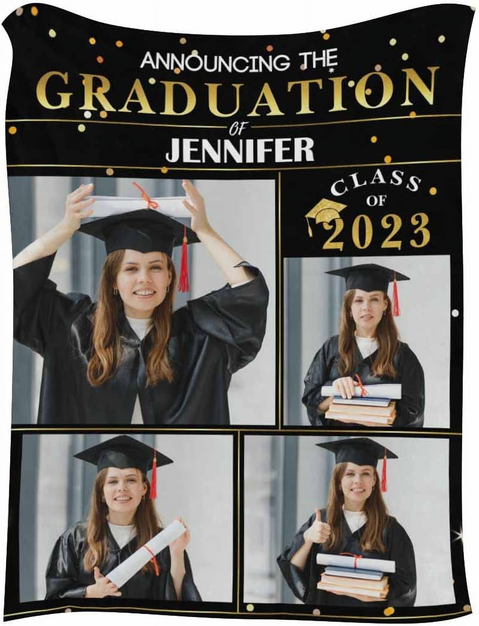 Custom Soft Blanket with Photos for Student Son Daughter Personalized ...