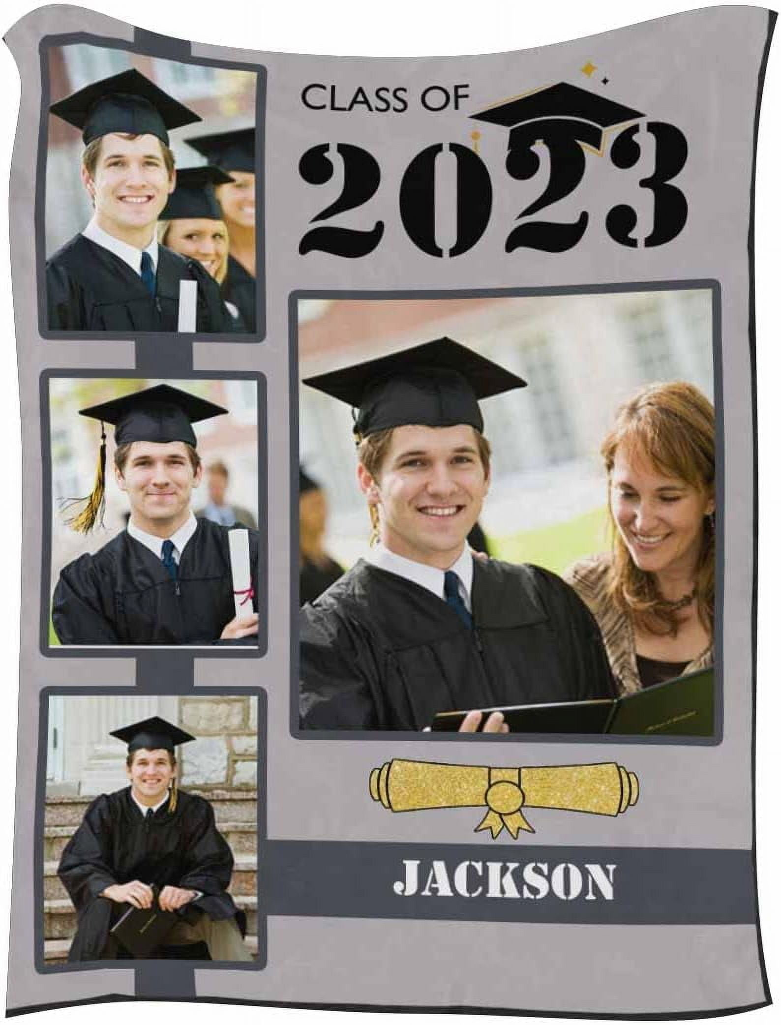 Custom Soft Blanket with Photos for Student Son Daughter Personalized ...