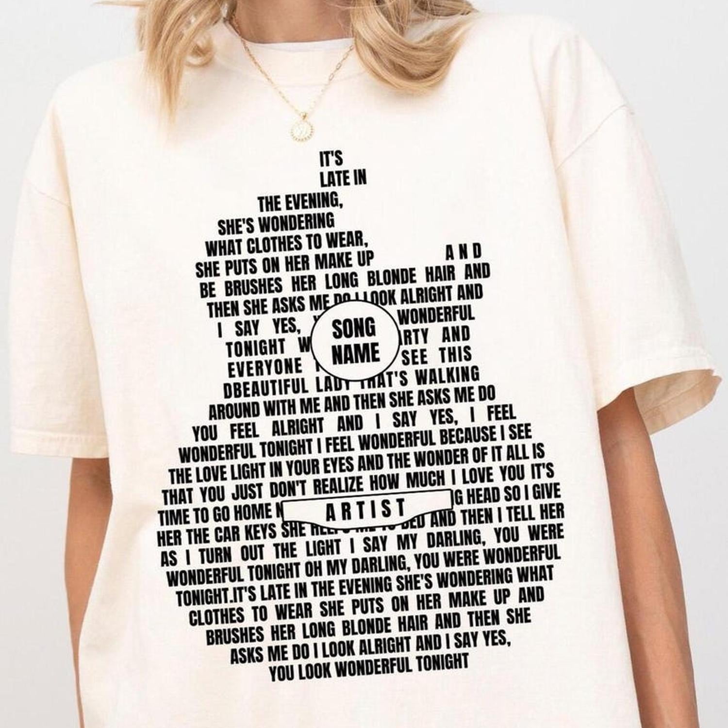 Custom Song Name Shirt And Lyrics Shirt, Custom Artist Name Shirt ...