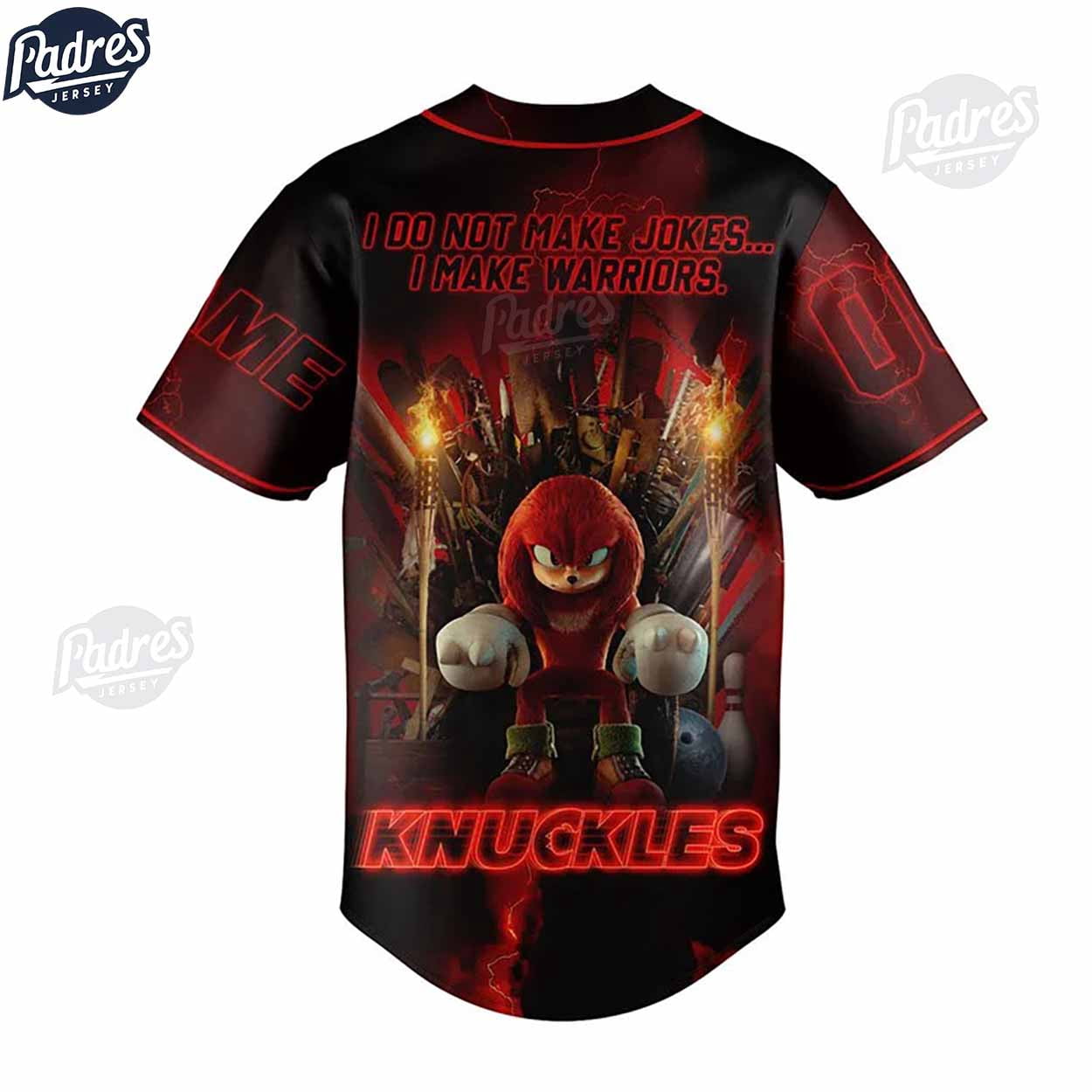 Custom Sonic Knuckles Baseball Jersey - Walmart.com