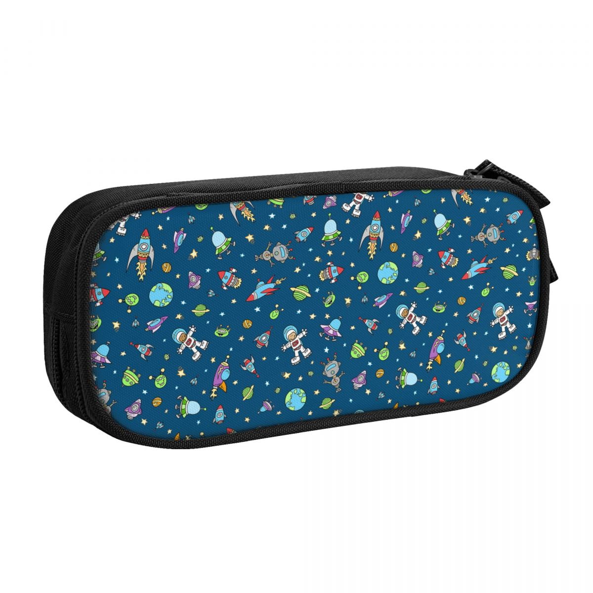 Custom Space Rocket Galaxy Planet Pencil Case for Large Capacity ...
