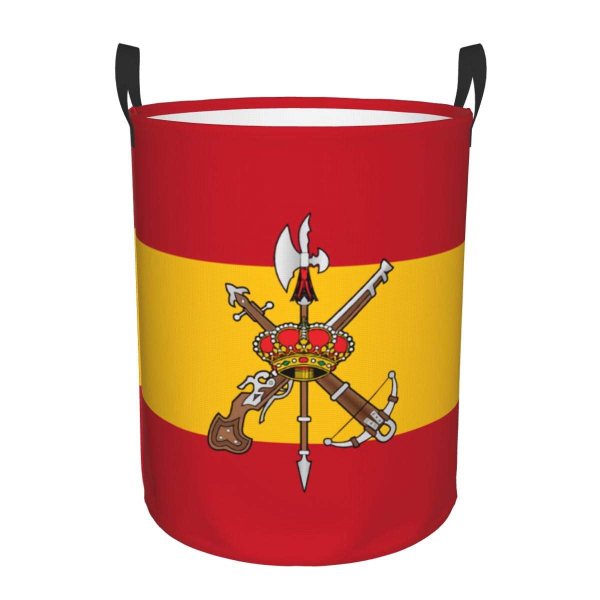 Custom Spanish Laundry Basket Foldable Spain Coat of Arms Toy Clothes ...