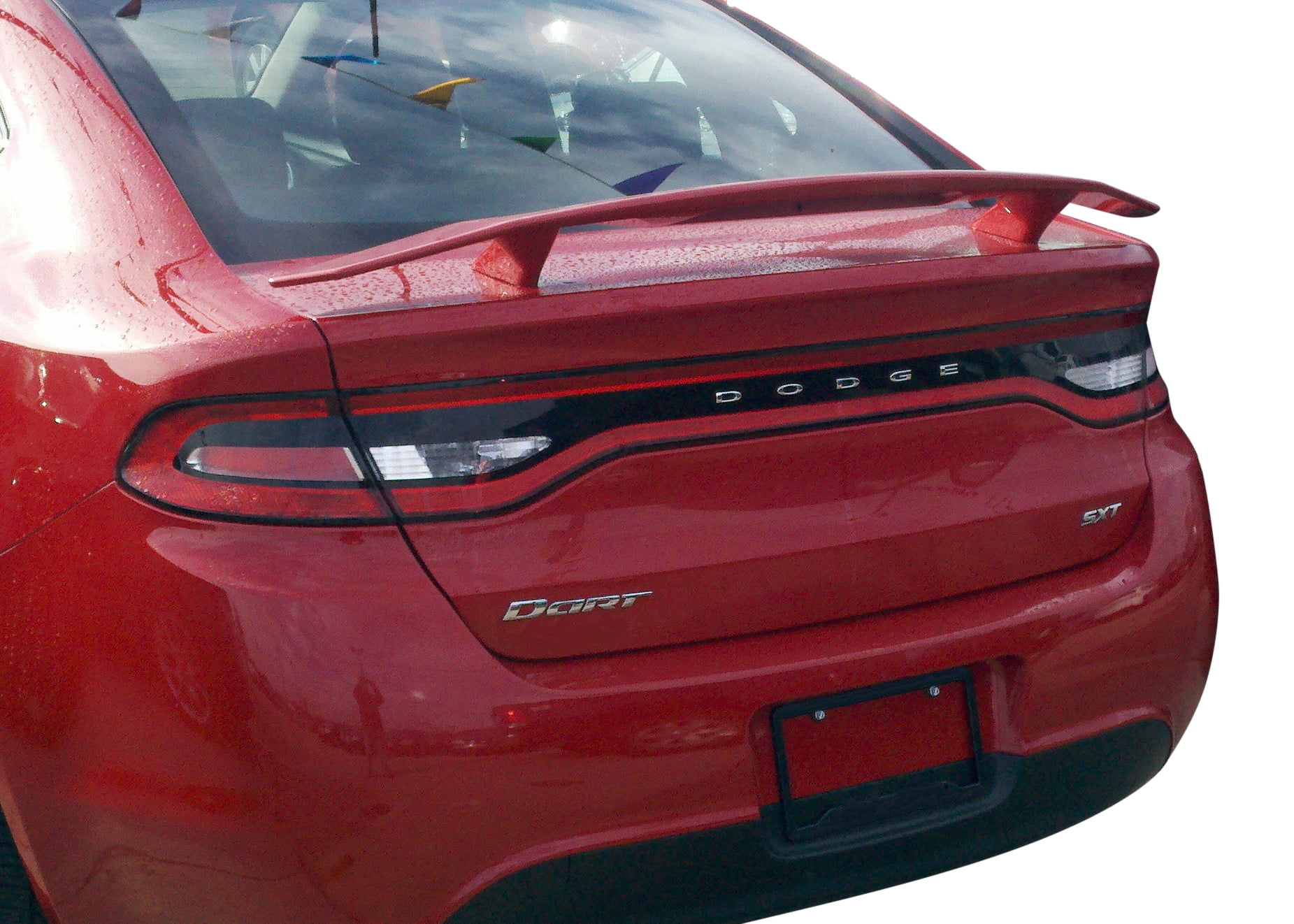 Custom Spoiler for the Dodge Dart Painted in the Factory Paint Code of ...